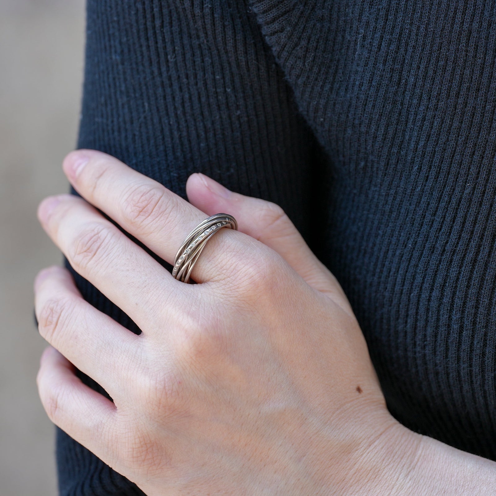 hum ハム KUMO TEN RINGS [ku-R41] リング ゴールド ダイヤモンド 10連